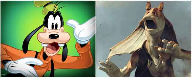 Criticado Jar Jar Binks é inspirado no Pateta, revelou George Lucas ...