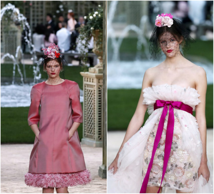 Tons de rosa dominam desfile da Chanel, mas visual de Karl Lagerfeld ...