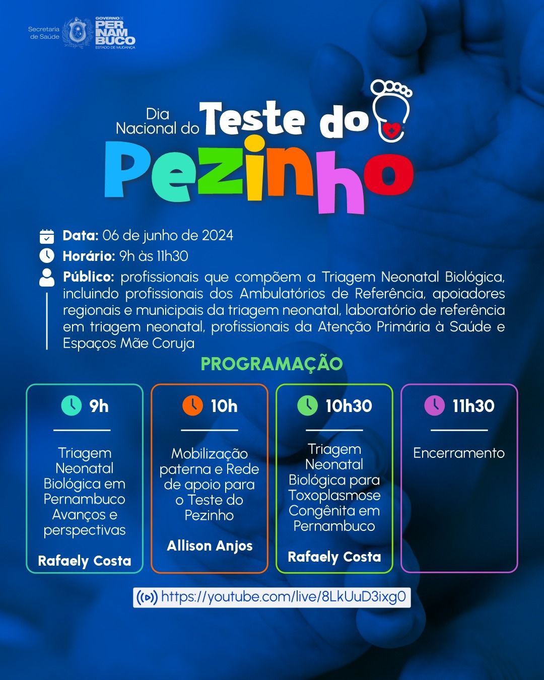 Secretaria de Saúde reforça a importância do Teste do Pezinho e faz ...